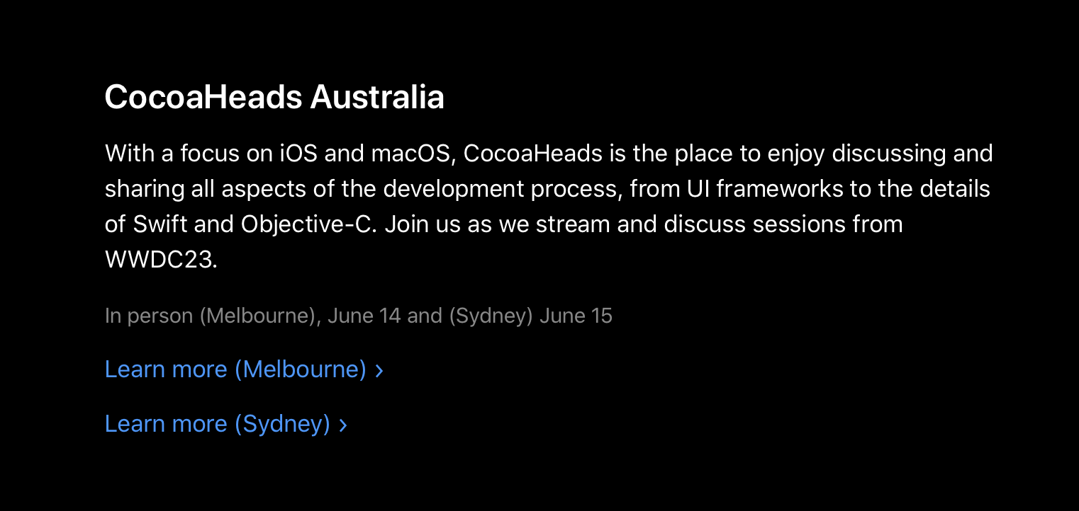 Melbourne CocoaHeads (@melbourne@cocoaheads.social) - CocoaHeads Mastodon